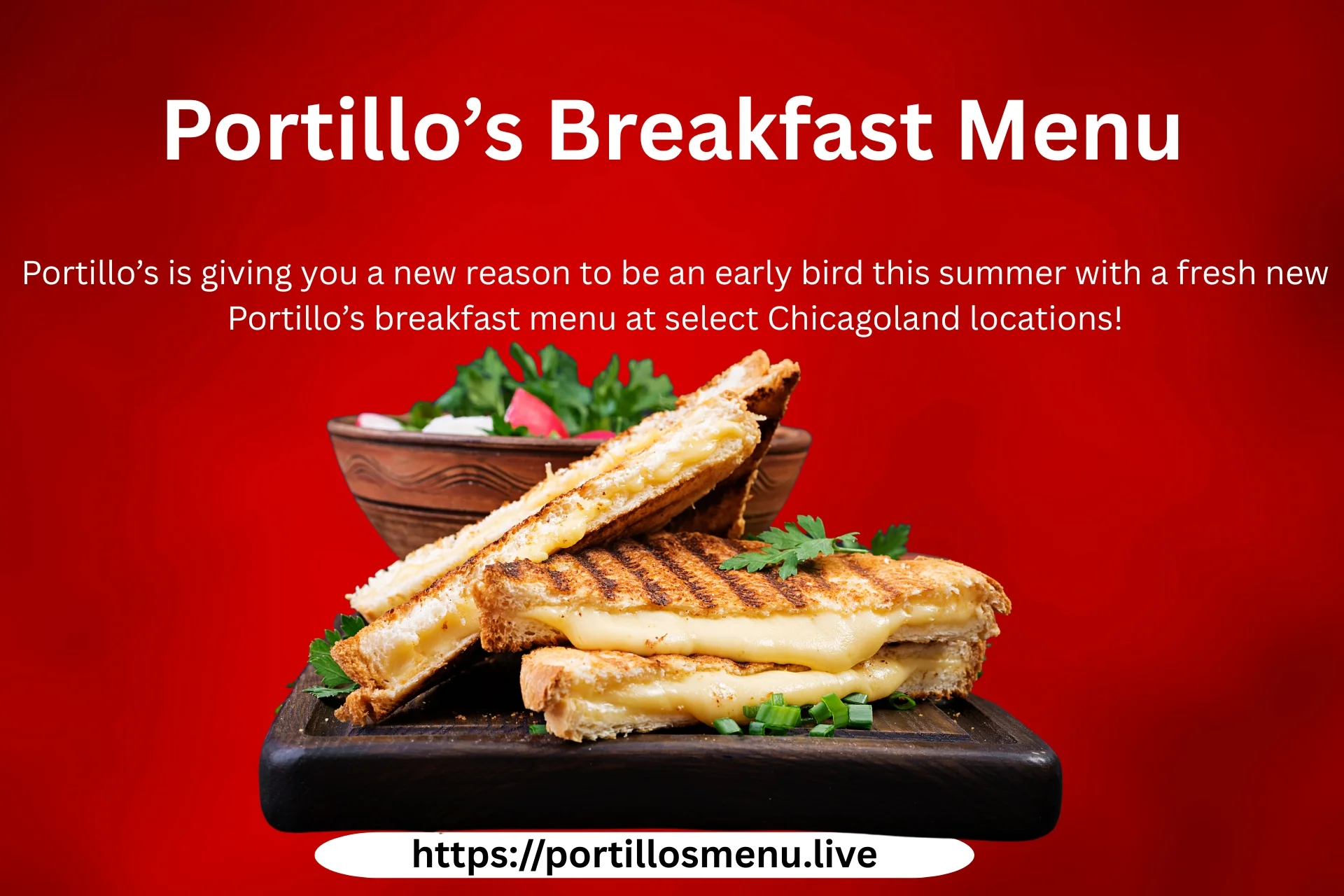 Latest Portillo's Breakfast Menu With Price & Calories